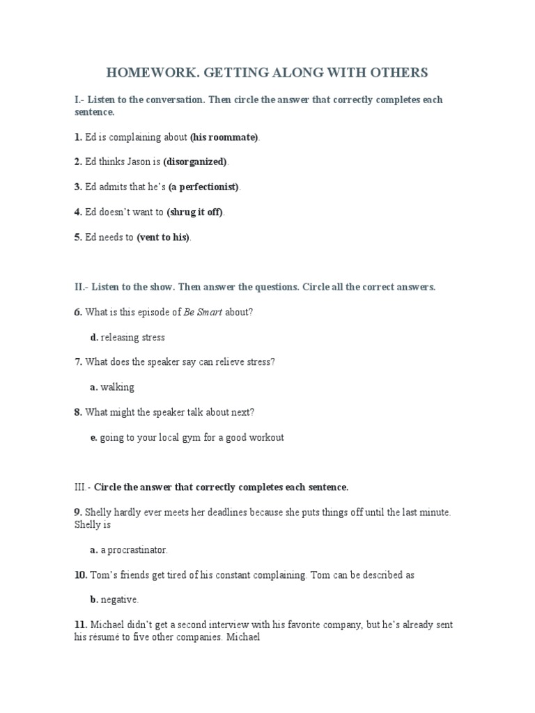 Getting Along With Others | PDF