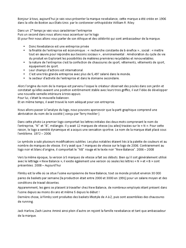 Me Project BAC NEWBALANCE ETLV Oral | PDF