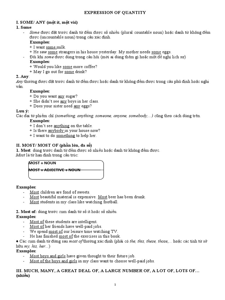 Expression of Quantity | PDF