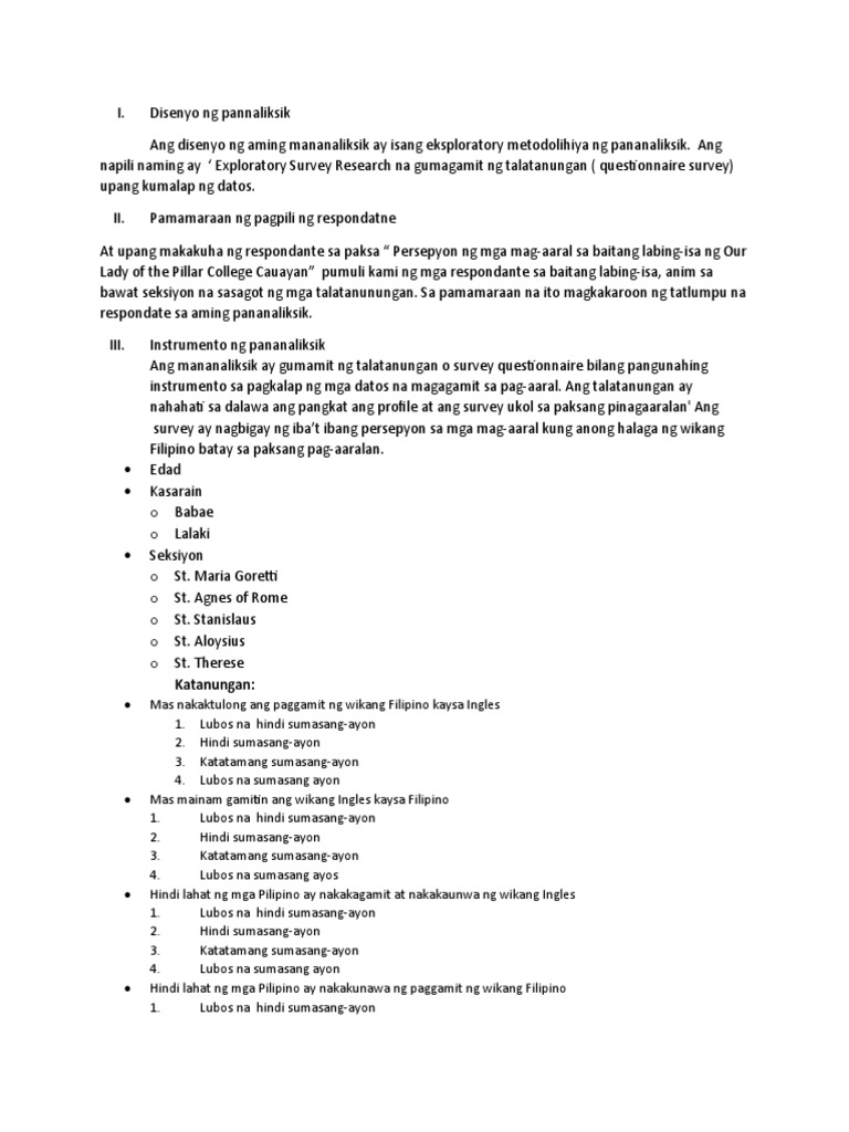 Ang Disenyo NG Aming Mananaliksik Ay Isang Eksploratory Metodolihiya NG ...