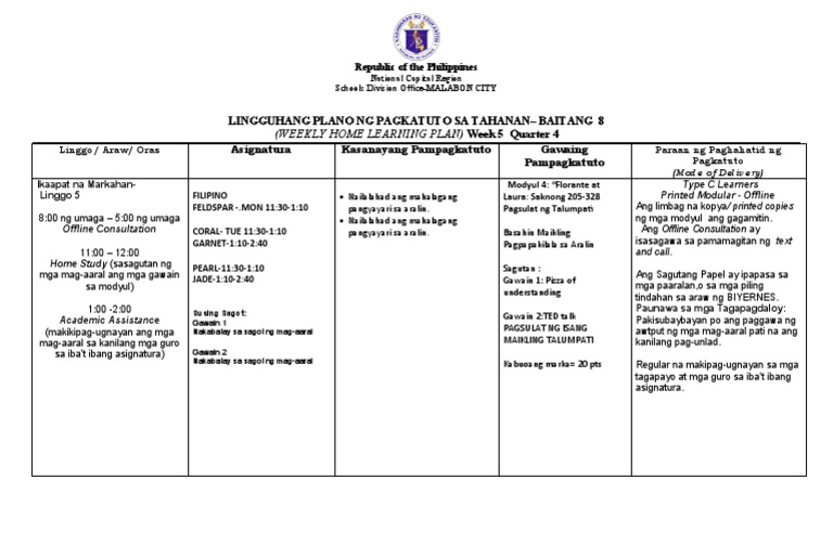 FIL 8 WHLP MODULAR Q4 Week4 | PDF