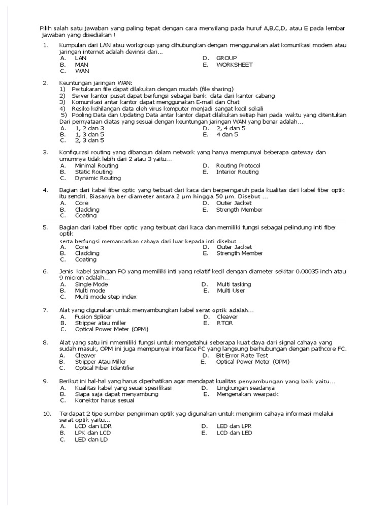 Soal PAT Genap Tekwan | PDF