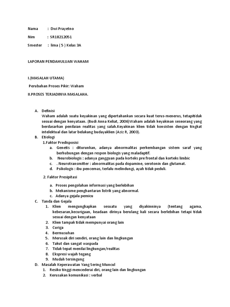 LP & SP Waham | PDF | Karier & Perkembangan | Pengembangan Diri