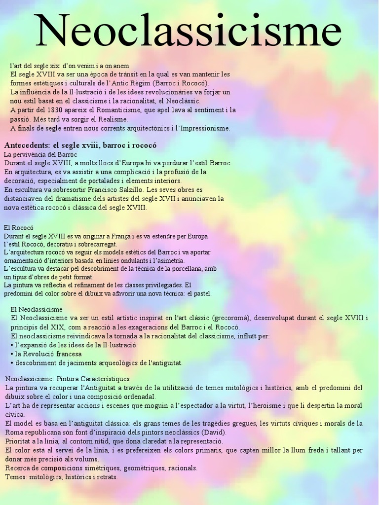 Neoclassicisme - Fonaments | PDF