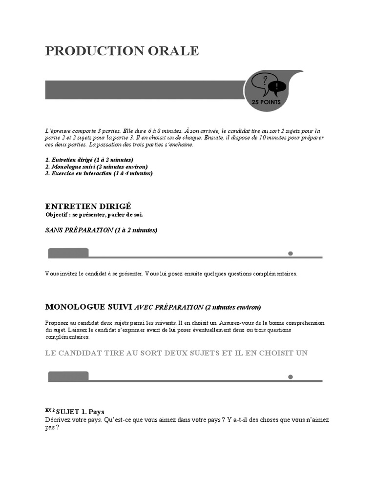 Production Orale A2 Final | PDF | France