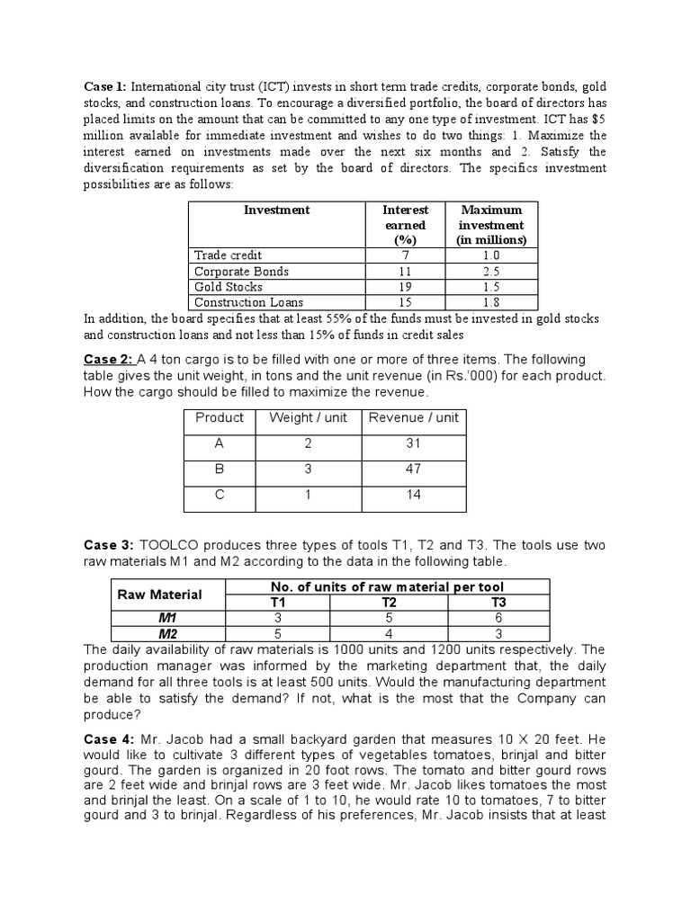 Caselet 2 | PDF | Investing | Interest