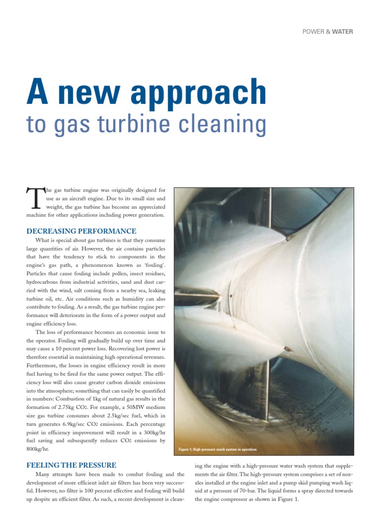 A New Approach: To Gas Turbine Cleaning | PDF | Natural Gas | Turbine