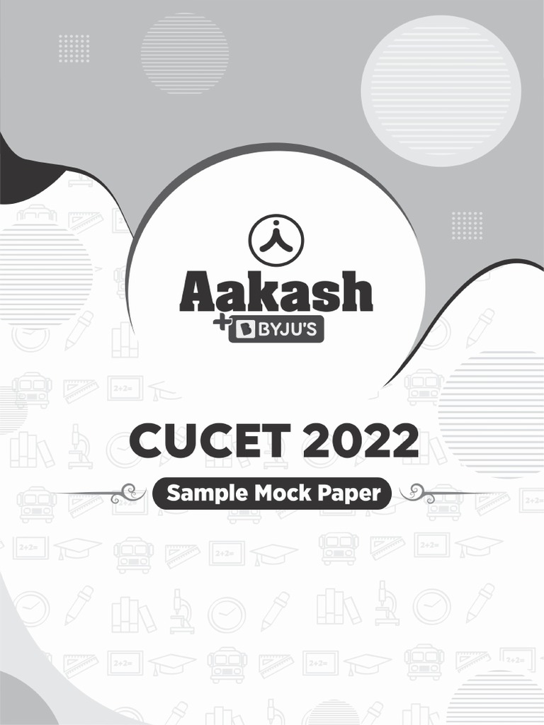 CUCET Sample Paper 2022 With Solutions by Aakash | PDF | Chemistry ...