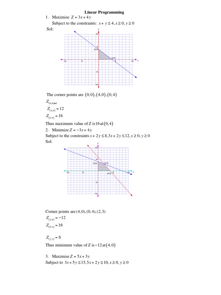 Z X y X y X Y: Linear Programming | Download Free PDF | Business Class | Fertilizer