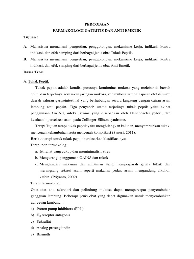 Obat Gastritis dan Anti Emetik | PDF