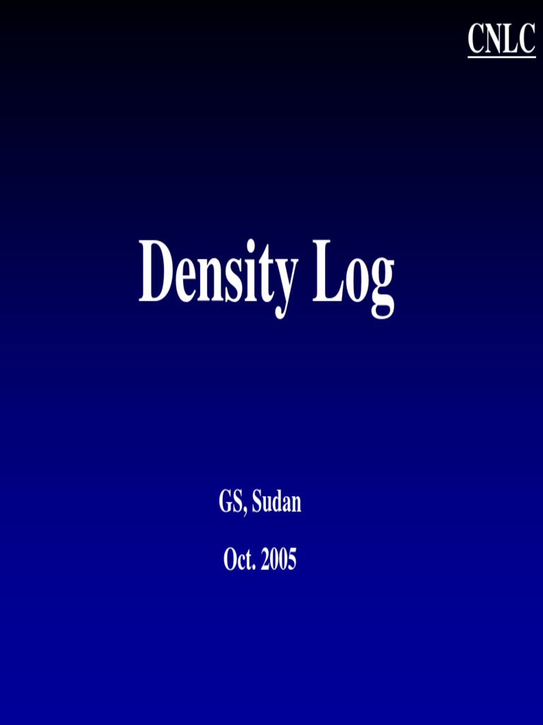 Density Log: GS, Sudan Oct. 2005 | Descargar gratis PDF | Gamma Ray ...