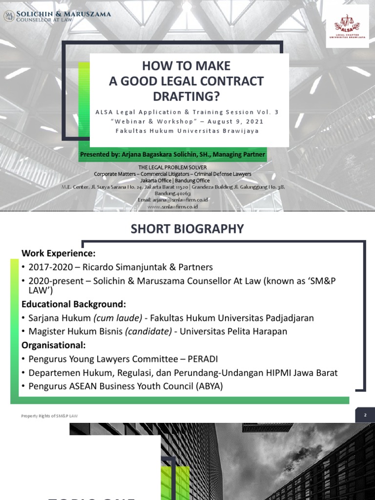 How To Make A Good Legal Contract Drafting Pdf Civil Law Legal