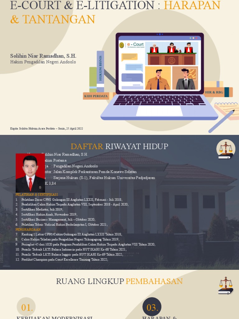 Penerapan Ecourt Dan Elitigation - Harapan Dan Tantangan | PDF | Hukum