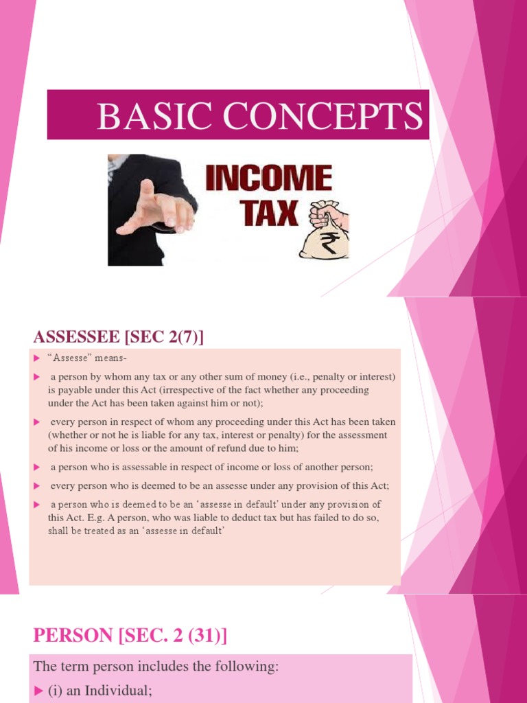 Basic Concepts of Income Tax | PDF | Income | Taxes