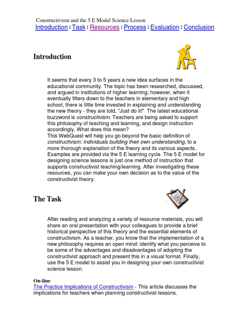 Task Process Evaluation Conclusion: Resources | PDF | Constructivism (Philosophy Of Education ...