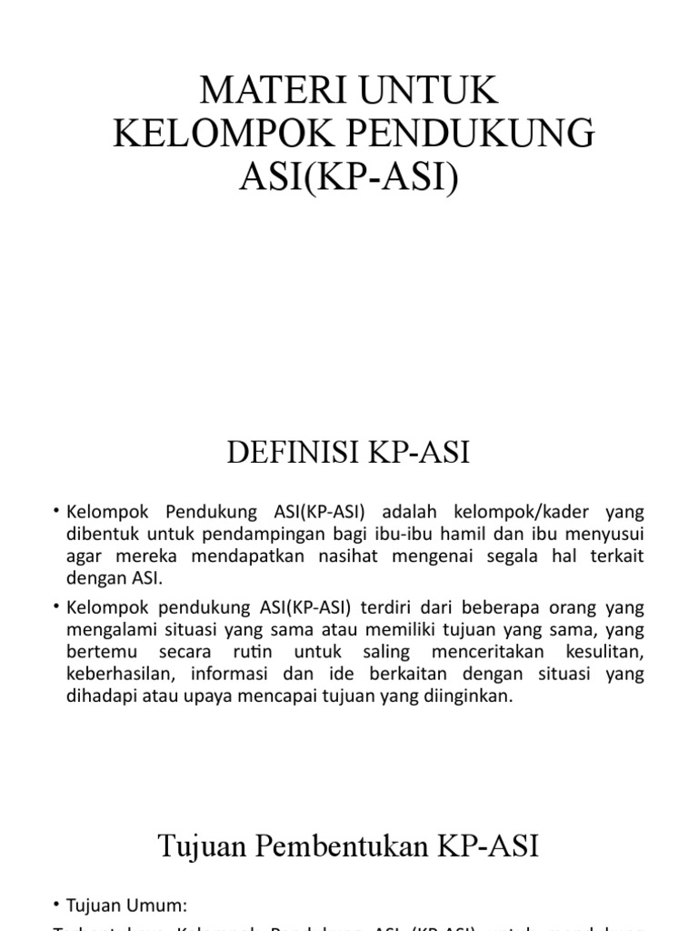 Materi Untuk KP Asi | PDF