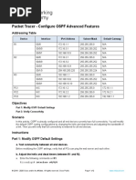 2.7.1 Packet Tracer - Single-Area OSPFv2 Configuration | PDF | Router (Computing) | Computer Network