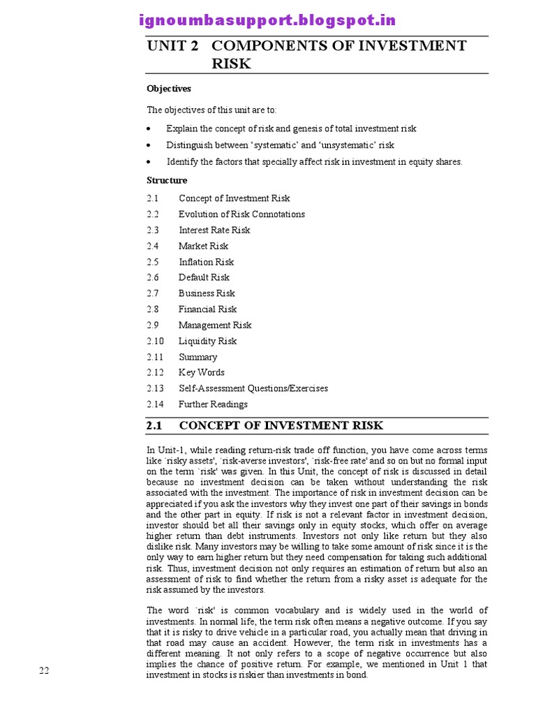 Investment Risk Factors Explained | PDF | Investing | Interest