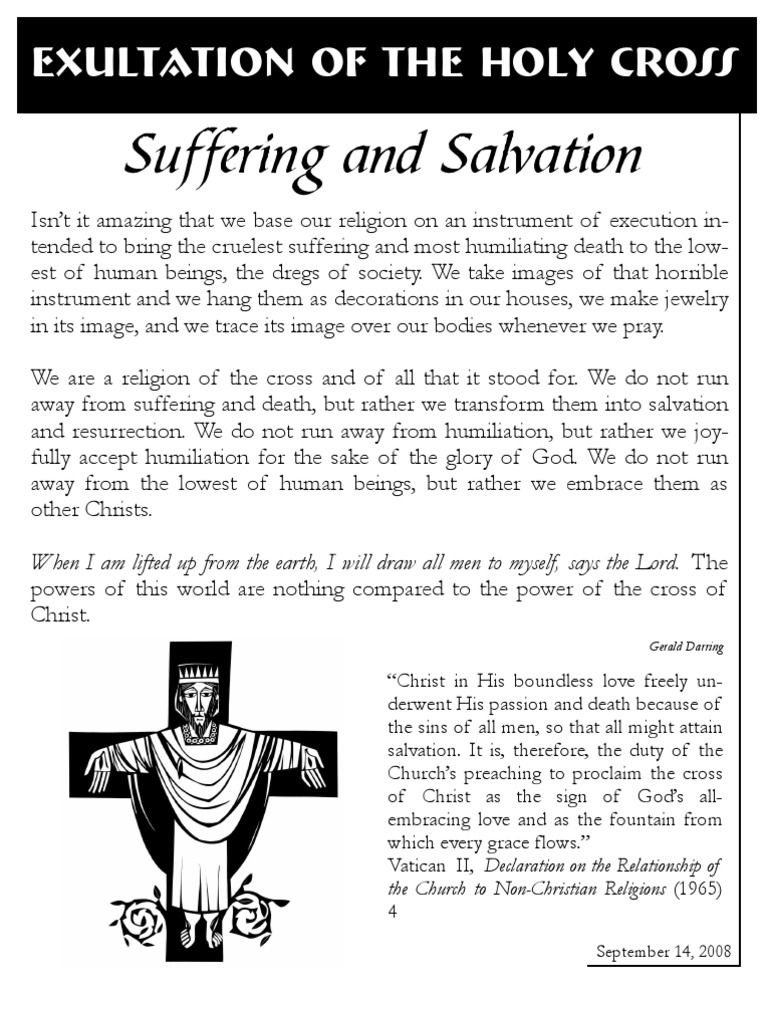 Exultation of The Holy Cross Insert | PDF | Salvation | Catholic Church