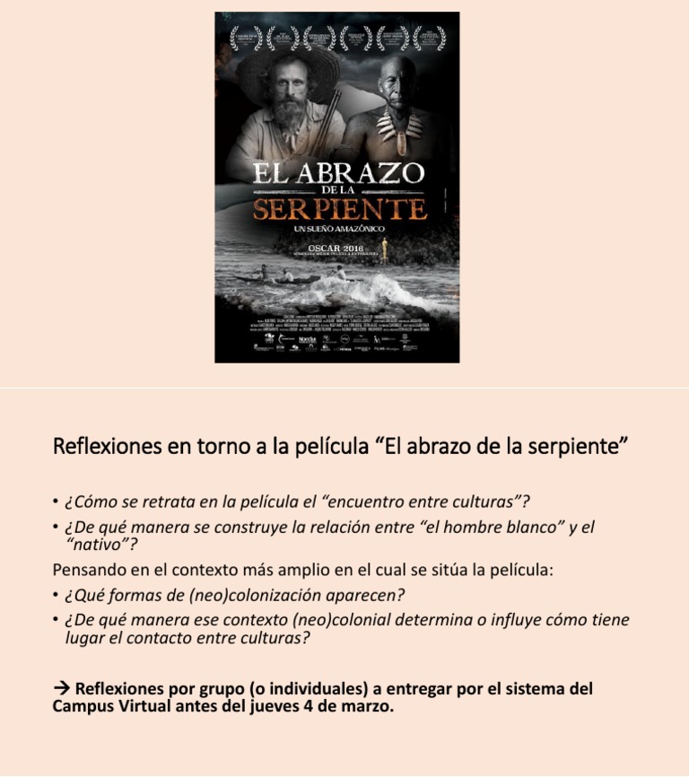 Práctica 1 - El Abrazo de La Serpiente | PDF | Ciencias sociales ...