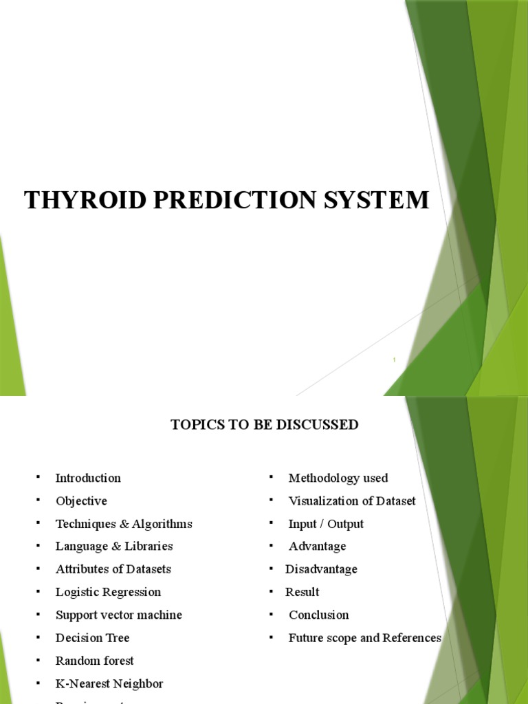 Thyroid Predection System | PDF | Machine Learning | Statistical Classification