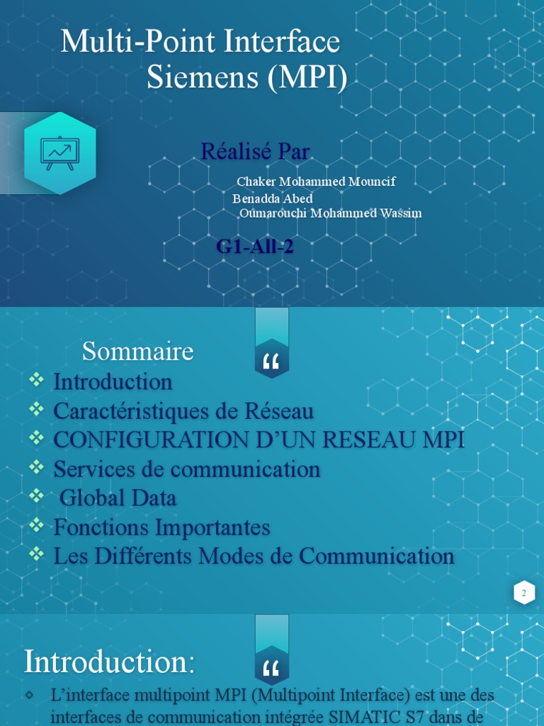 Multi-Point Interface Siemens (MPI) : Réalisé Par | PDF ...