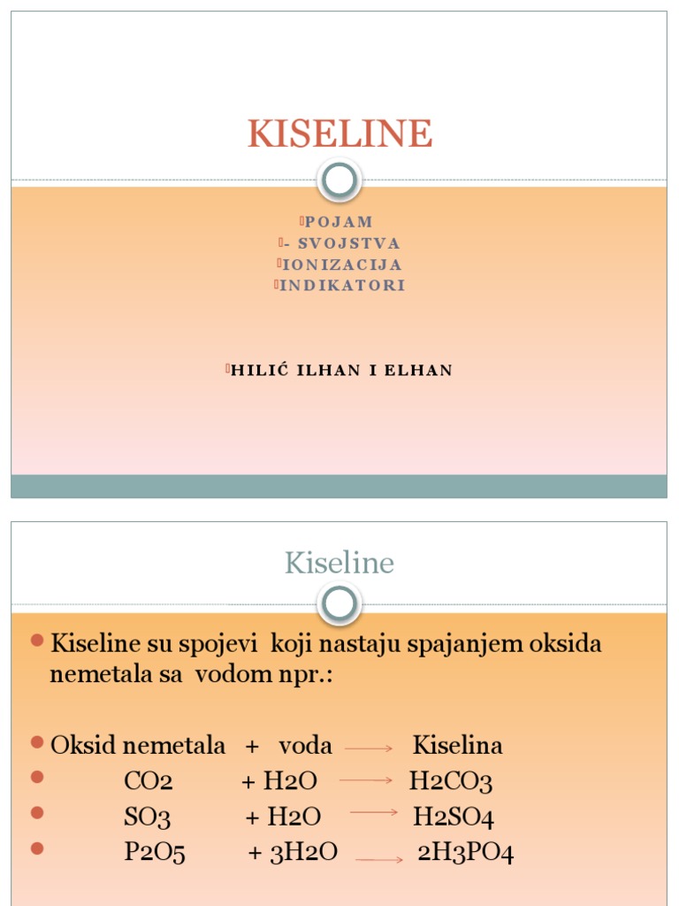 KISELINE | PDF