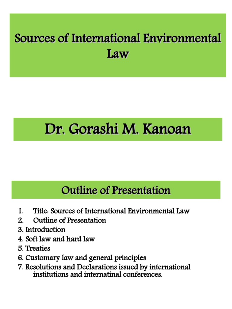 Sources of International Environmental Law | PDF | Treaty ...