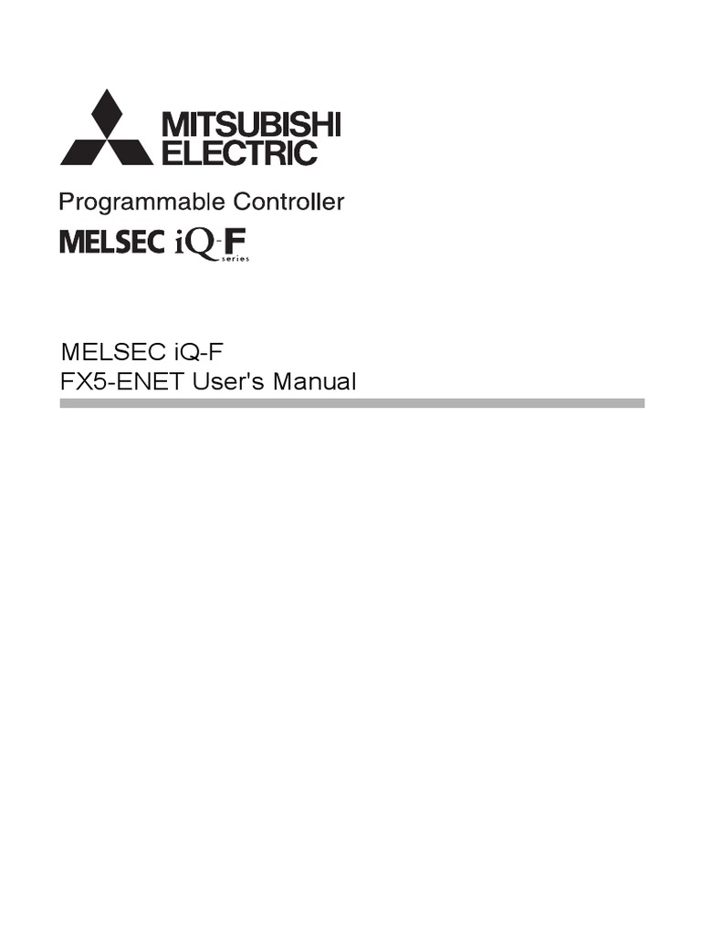Melsec Iq-F FX5-ENET User's Manual | PDF | Programmable Logic Controller | Computer Network