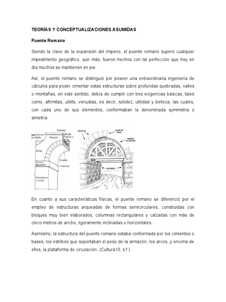 Teorías y Conceptualizaciones Asumidas | PDF | Bóveda (Arquitectura) | Ingeniería de Edificación