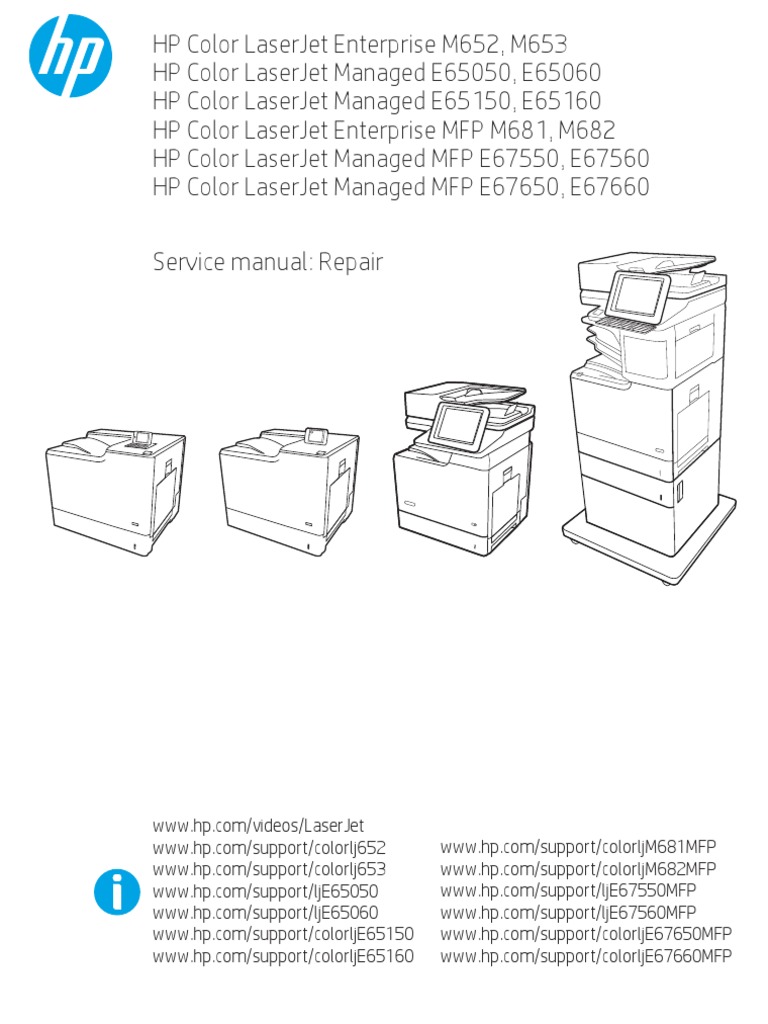 HP CLJ Ent m652 m653 MFP m681 MFP m682 Repair | PDF | Computer Science ...