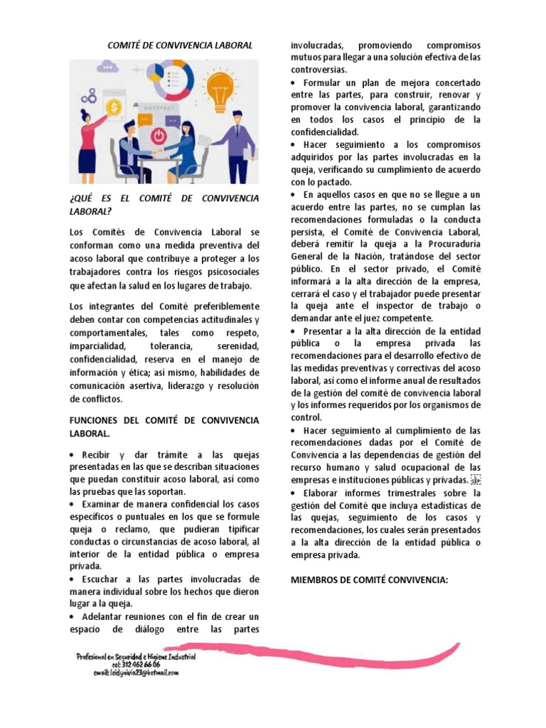 Comité Convivencia Laboral - Folleto | PDF
