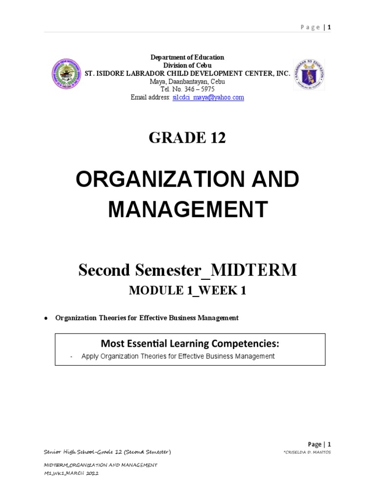 Sample Module Org | PDF | Organizational Structure | Empowerment