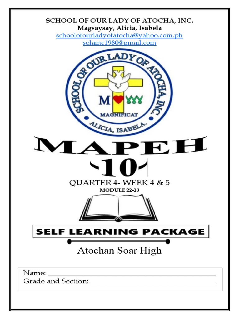 Mapeh 10 q4 - w2 - Module 22-23 | PDF | Philippines