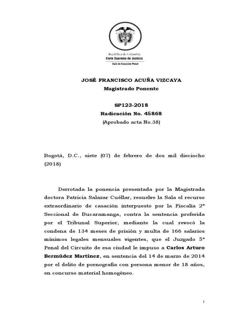 SP123 2018 (45868) | PDF | Derecho penal | Prostitución