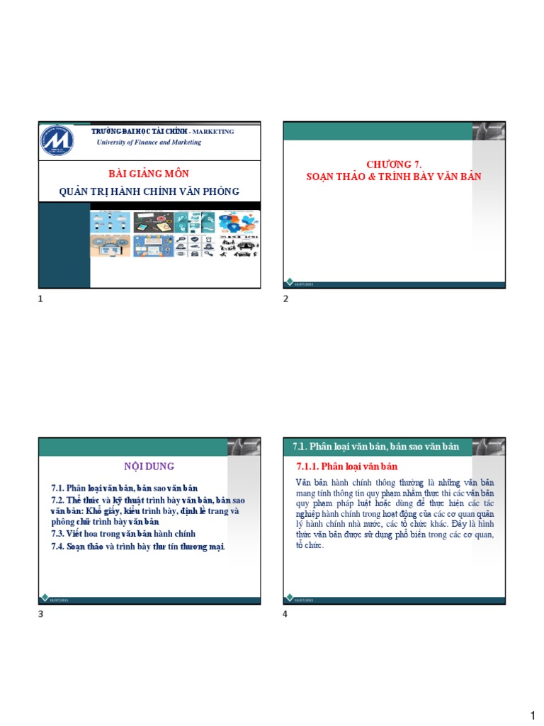 Chương 7. So N TH o & Trình Bày Văn B N-2021 | PDF