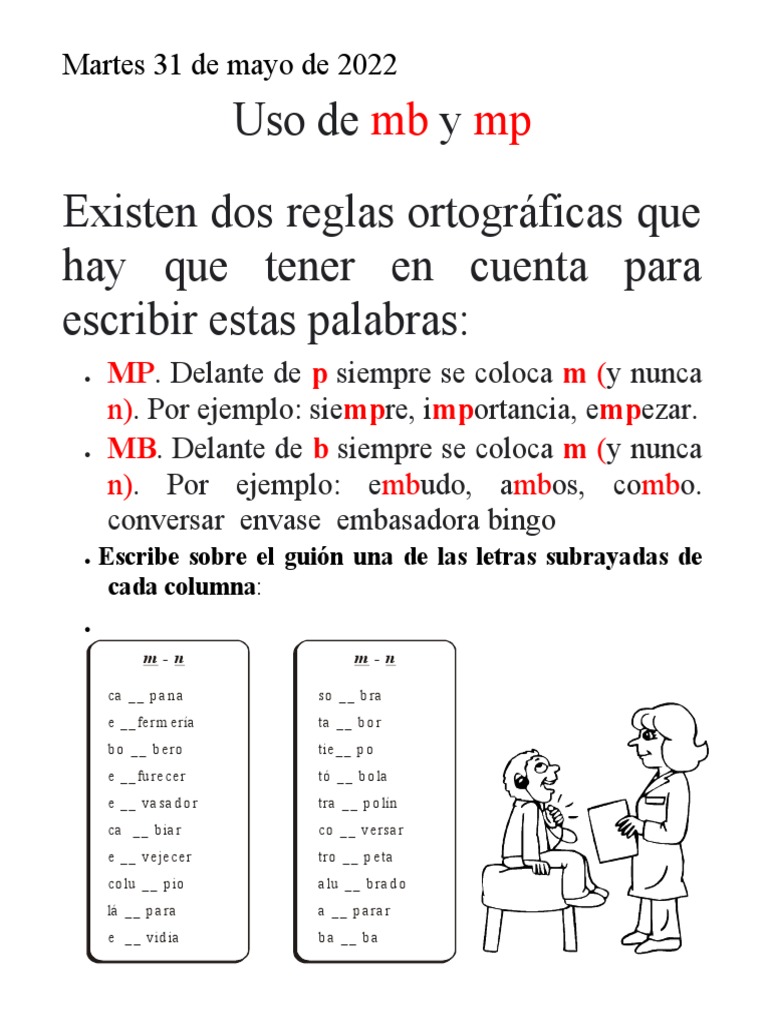 Uso de las reglas ortográficas mb y mp | PDF