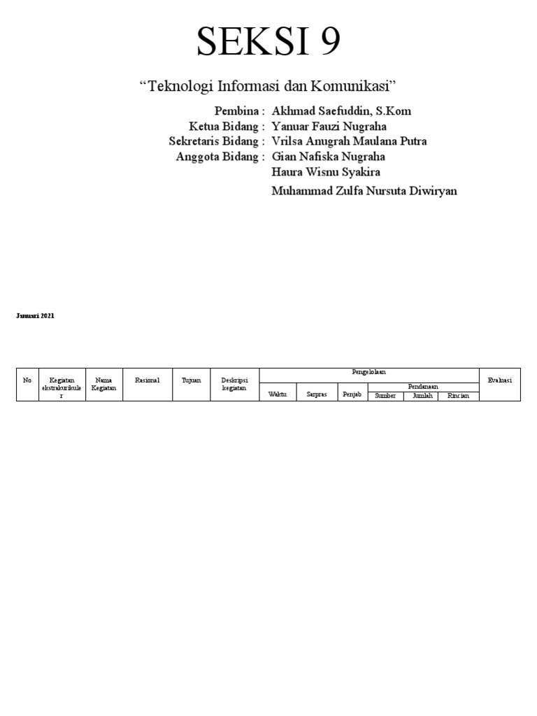 Proker Seksi 9 21-22 | PDF