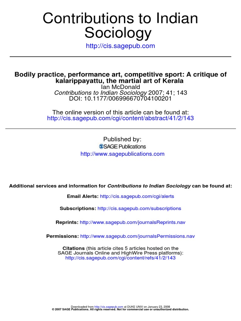 Bodily Practice Martial Art Kerala | PDF | Mind