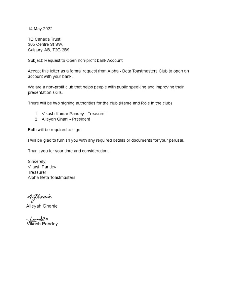 Letter of Direction-TD | PDF