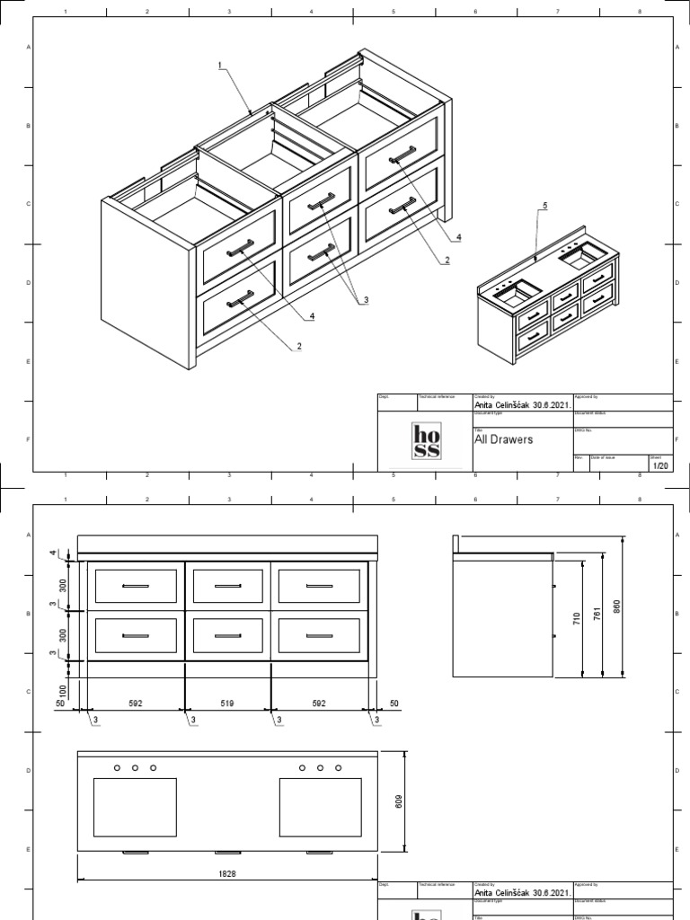 All Drawers Drawing | PDF | Screw | Cutting Tools