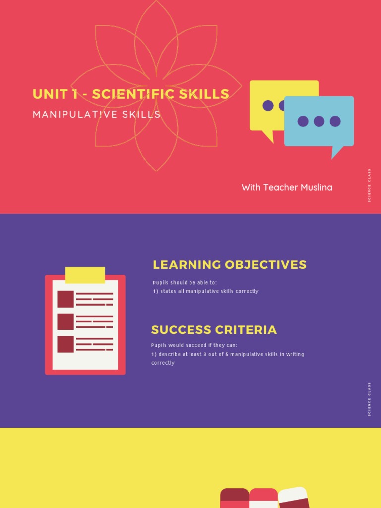 Manipulative Skills in Science Class | PDF | Science | Learning