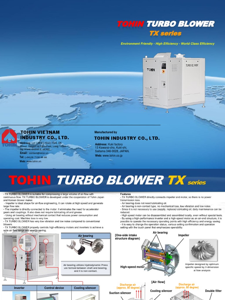 Tohin TURBO BLOWER | PDF | Electricity | Electrical Engineering