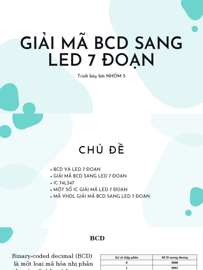 Giai Mã BCD Sang LED 7 Đo N | PDF