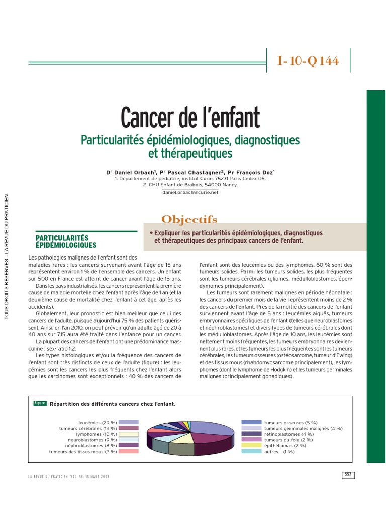 Cancer de L'enfant | PDF | Cancer | Gliome