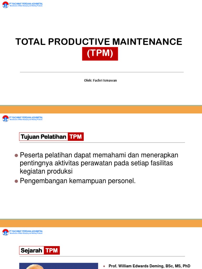 TPM (Total Productive Maintenance) | PDF