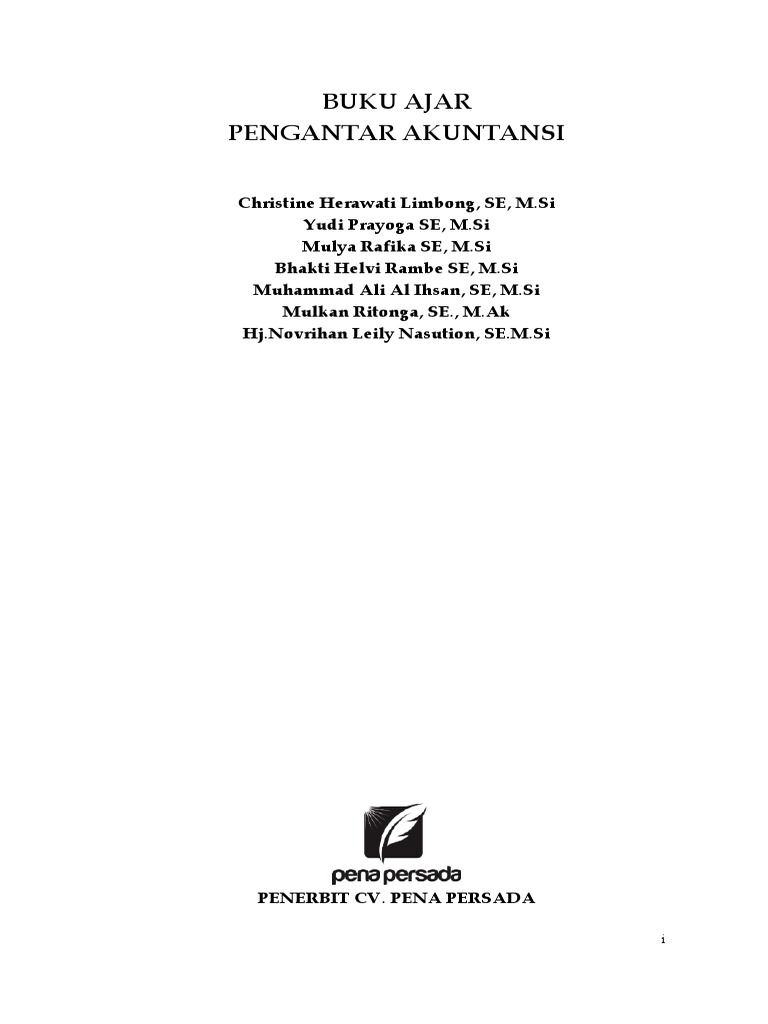 Buku Ajar Pengantar Akuntansi 1 | PDF