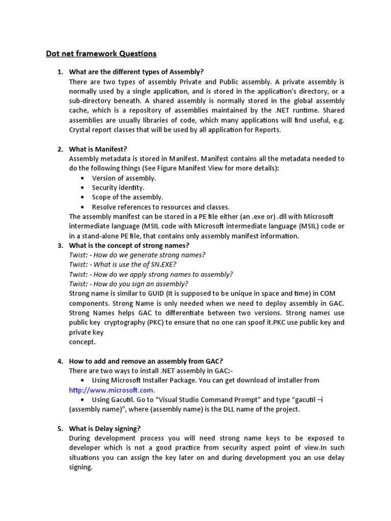 dot-net-framework-questions-pdf-class-computer-programming