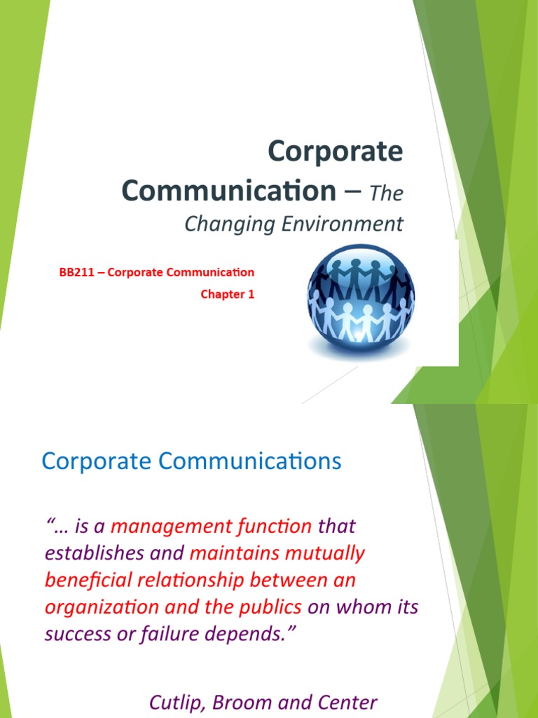 BB211 - Chapter 1 - Corporate Communication | PDF | Communication ...