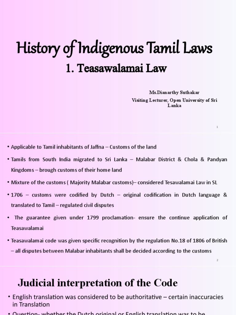 Introduction To The Laws of Sri Lanka | PDF | Tamils | Domicile (Law)